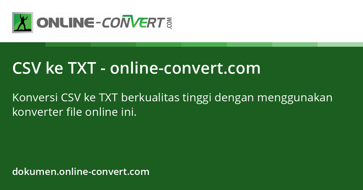 CSV ke TXT - online-convert.com