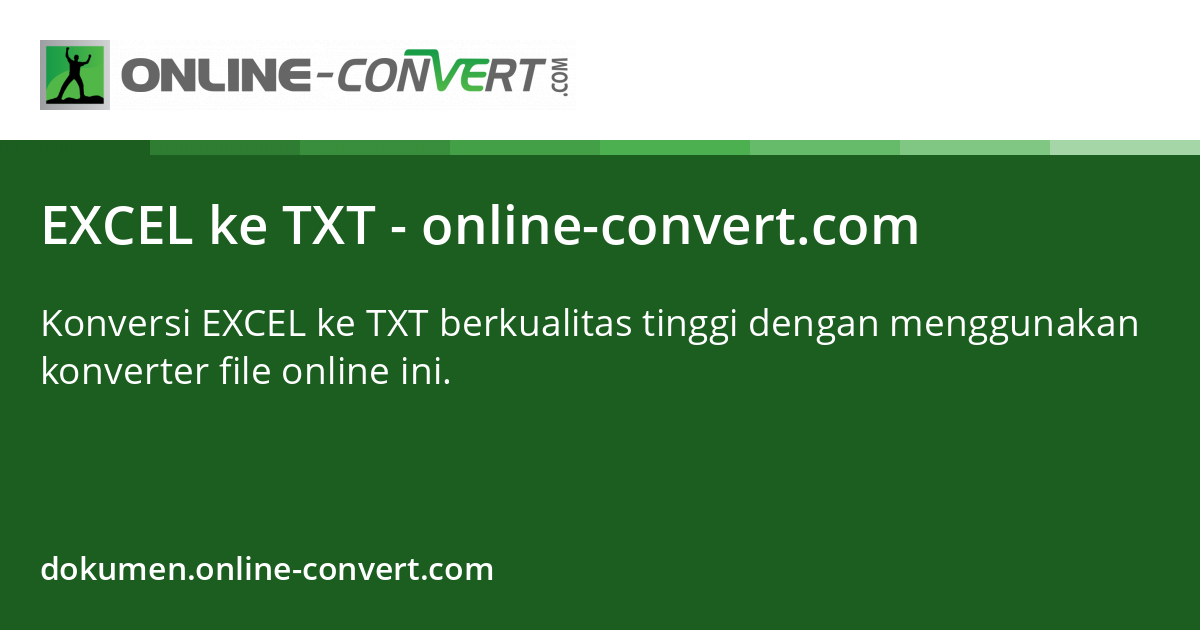 EXCEL ke TXT - online-convert.com