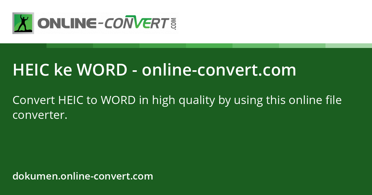 HEIC ke WORD - online-convert.com