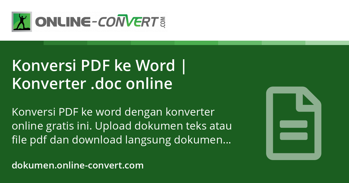 Konversi PDF ke Word | Konverter .doc online
