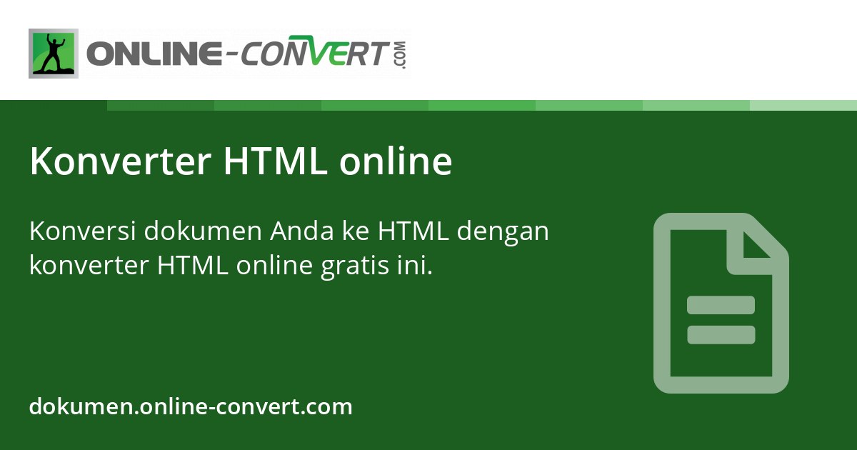 Konverter HTML online
