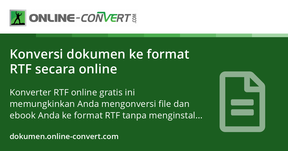 Konversi dokumen ke format RTF secara online