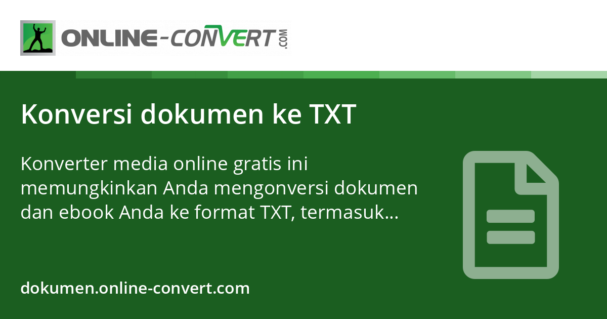 Konversi dokumen ke TXT