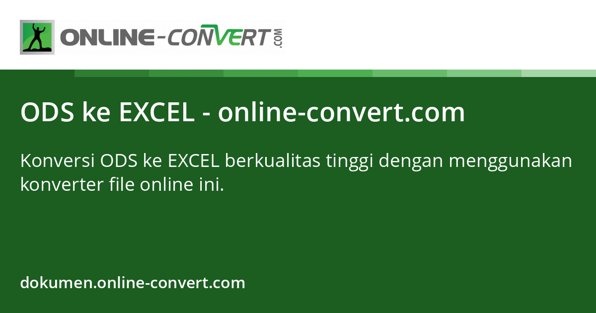 ODS ke EXCEL - online-convert.com