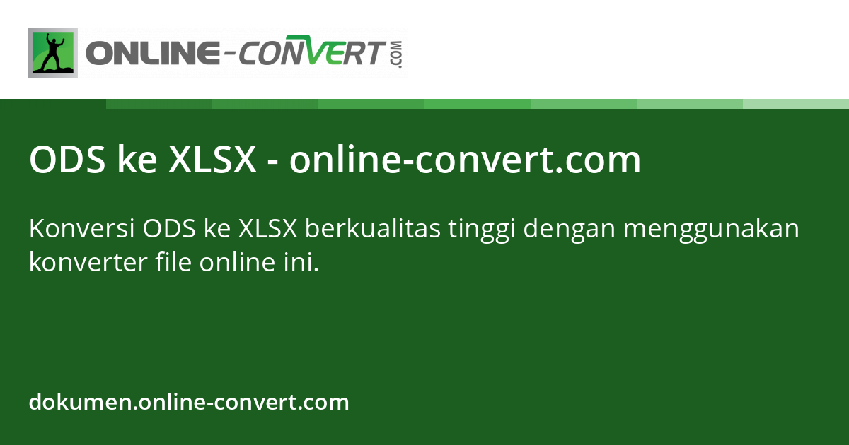 ODS ke XLSX - online-convert.com
