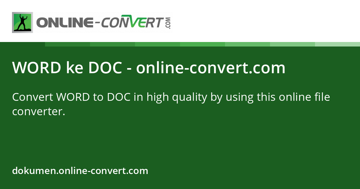 WORD ke DOC - online-convert.com