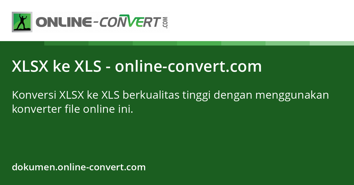 XLSX ke XLS - online-convert.com XLSX ke XLS - online-convert.com